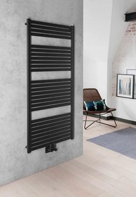 Aqualine Aqualine, TONDI topné těleso 450x970 mm, středové připojení, černá matná, DT456T