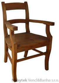 dřevěná rustikální stylová jídelní židle z masivního dřeva borovice Mexicana D20 euromeb