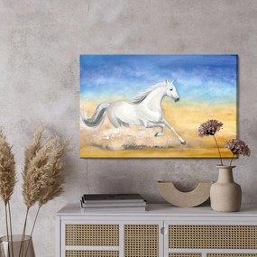 Obraz Kůň Cválající V Poušti Nedostatek Nedostatek Přírodní plátno 30x20