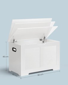Truhla s úložným prostorem a lavicí Vasagle Minimal 80 cm bílá