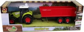 MaDe 07211 - Traktor s přívěsem, se zvukem a světlem, 12,5 x 34,5 cm