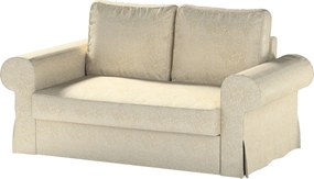 Potah na pohovku IKEA Backabro 2-místná, rozkládací barva béžová látka lesklé, pletený vzor, vzorované