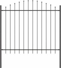 Zahradní plot WOERDEN 4 ks 170 x 190 cm Práškově lakovaná ocel 3360109