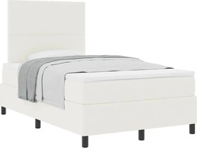 Postel s boxspringem s čelo Krémová a bílá 120 x 190 cm 3337549