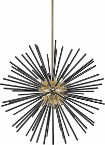 Závěsná drátěná lampa Urchin P0491-09C-F7BC Zumaline černá zlatá