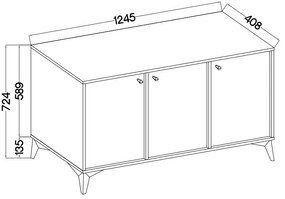 Falco Komoda Tomila 813/1 eukalyptus
