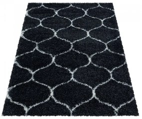 Vopi | Kusový koberec Salsa shaggy 3201 antraciet - Kruh průměr 80 cm