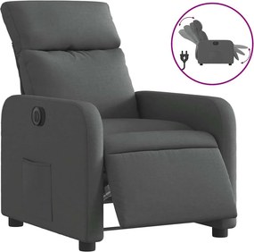 Elektrické polohovací křeslo tmavě šedé textil 3206682