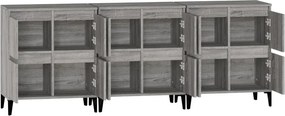 Příborníky 3 ks šedé sonoma 60 x 35 x 70 cm kompozitní dřevo 3185781
