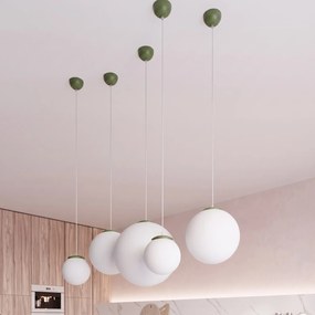 Sollux Lighting Závěsné svítidlo UGO 30 olivově zelené
