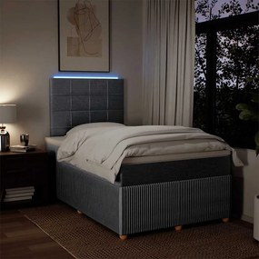 Box spring postel s matrací světle šedá 120 x 200 cm textil 3294323