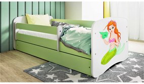 Dětská postel Babydreams mořská panna zelená