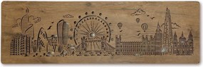Li-Go "Londýn" světelný obraz 230V 125x40 cm provedení povrchu: jedle