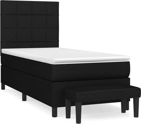 Box spring postel s matrací černá 80 x 200 cm textil 3136551