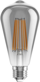 Mexen Vintis, LED filamentová žárovka E27, ST64, 10 W, teplá bílá 2200K, kouřová, L152-E27-1022-70