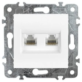 Elhard Datová zásuvka Royal 2xRJ45, bílá YK2122W