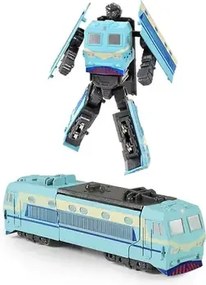 RAPPA Kovový robot rozložitelný lokomotiva modrá / od 3 let