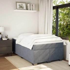 Box spring postel s matrací tmavě šedý 120x190 cm samet 3285270