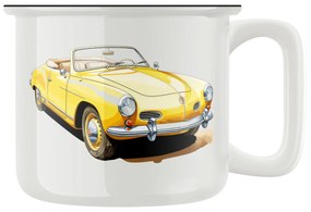 Mablo Keramický retro hrnek "Žluté auto" Hrnek: Keramický retro 500 ml