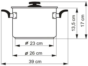 KOLIMAX - české nerezové nádobí Hrnec s poklicí KOLIMAX COMFORT GREEN 26 cm, 6,5 l