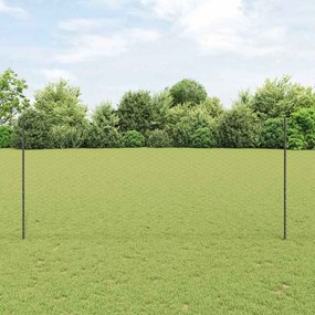 Hexagonální plot s podpěrou 25 x 1,4 m Ocel potažená PVC Šedá 3336868