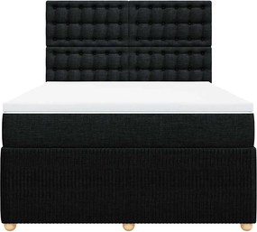 Box spring postel s matrací černá 140 x 190 cm textil 3292067