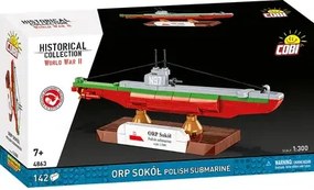 COBI 4863 ORP Sokół Ponorka II WW / Stavebnice / 1:300 / 142 kostek /