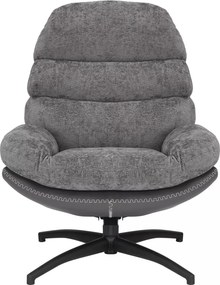 Otočné designové lounge křeslo GISELLE šedé