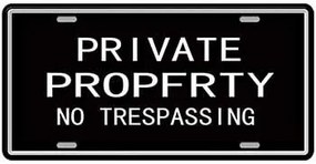 Cedule značka Private Property