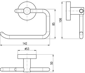 Slezák - RAV Držák toaletního papíru bez krytu COLORADO - , Zlatá lesk