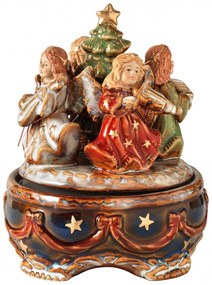 Porcelánová hrací skříňka andílci 18,5 cm BRANDANI