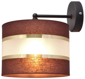 Nástěnná lampa HELEN 1xE27/15W/230V hnědá/černá/zlatá