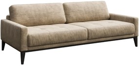 OnaDnes -20% Béžová třímístná látková pohovka MESONICA Musso Tufted 211 cm