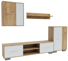 Casarredo Obývací stěna ZETA jasan zlatý/bílá