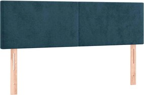 Box spring postel s matrací tmavě modrá 140x200 cm samet 3141189