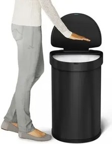 Simplehuman Bezdotykový odpadkový koš 45 l černá / půlkulatý / intelig