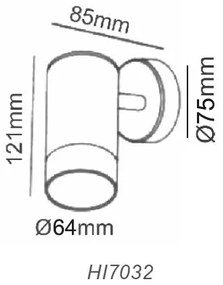 ACA Lighting Venkovní bodové svítidlo HI7032AR max. 35W/GU10/230V/IP54, hnědé