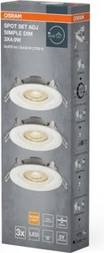 Osram - SADA 3x LED Podhledové svítidlo SPOT LED/4,9W/230V 2700K bílá