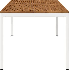Zahradní jídelní stůl Přírodní a bílá 196 x 100,5 x 75 cm 3394420