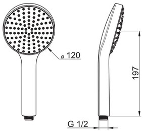 Hansa Sprchová růžice HANSAACTIVEJET 1-polohová 84310100