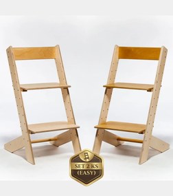 Lucas Wood Style - rostoucí židle EASY LINE zvýhodněný set 2 ks -  přírodní + buk