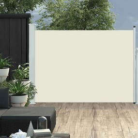 vidaXL Marketos Zatahovací boční markýza/zástěna na terasu 100 x 500 cm krémová