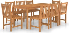 9dílná zahradní jídelní sada 180 x 90 cm masivní teakové dřevo 3059942