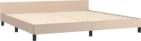 Rám postele s čelem cappuccino 200x200 cm umělá kůže 3125474