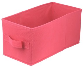 DOMINO - Úložný box textilní LAVITA temně růžový 15x31x15