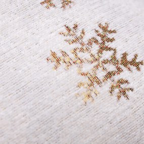 Tegatex Gobelínový povlak na polštář - Vánoční chenille Květy s vločkami Velikost: 42*42 cm