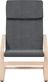 Relaxační křeslo s podnožkou tmavě šedé textil 3154897