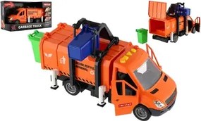TEDDIES Auto popelářské / 30 cm / na setrvačník / se světlem a zvukem