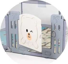CHIPOLINO Dětská ohrádka s dveřmi Amico Grey