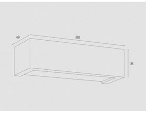 Argon 8250 - Nástěnné svítidlo CASERTA 1xE27/15W/230V 32 cm